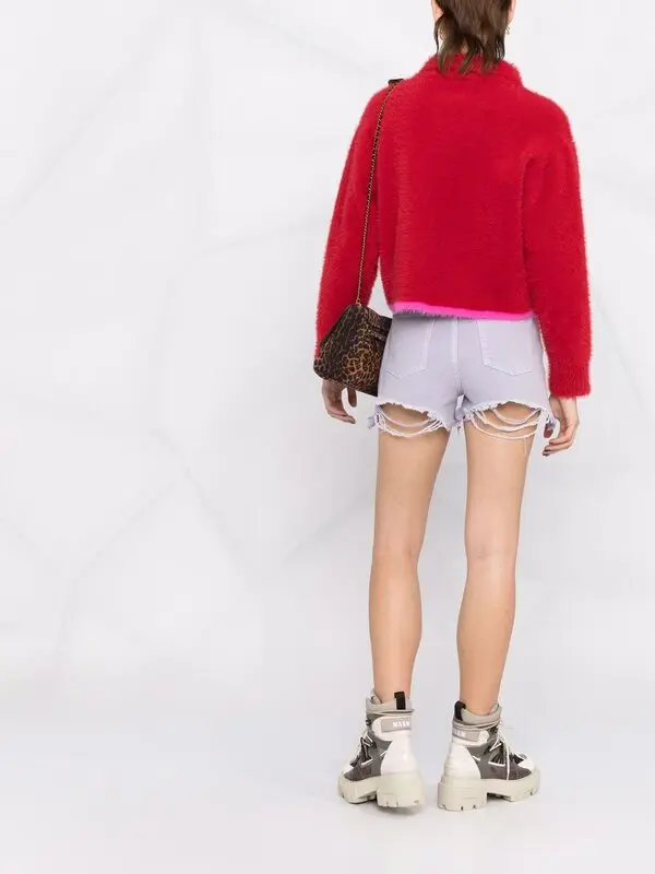 GOLDEN GOOSE Ripped-hem High-waisted Shorts