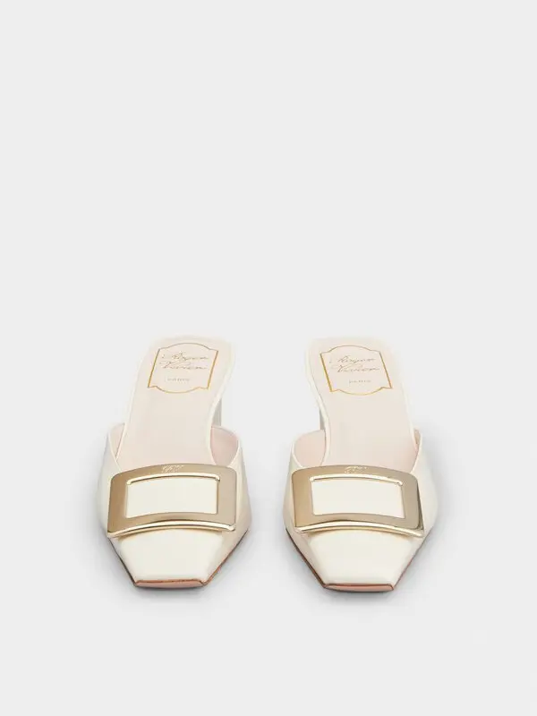 ROGER VIVIER Belle Vivier Mules In Patent Leather