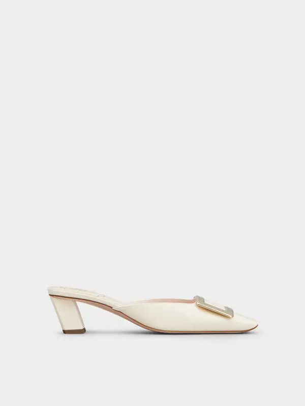 ROGER VIVIER Belle Vivier Mules In Patent Leather