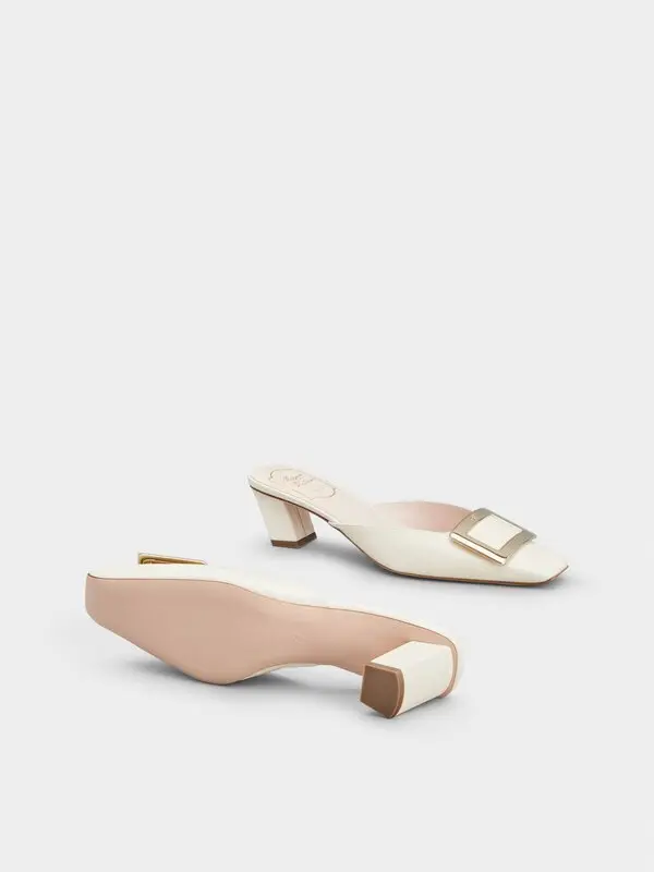ROGER VIVIER Belle Vivier Mules In Patent Leather