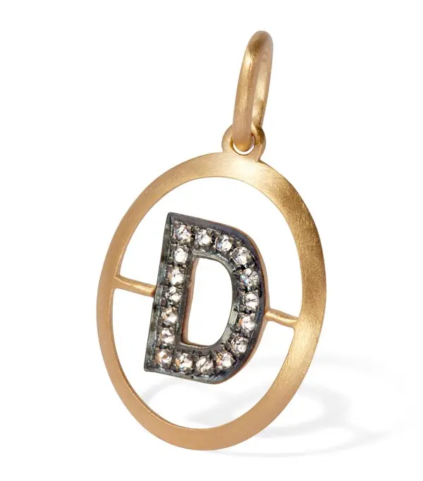Annoushka Yellow And Diamond Initial D Pendant - Gold