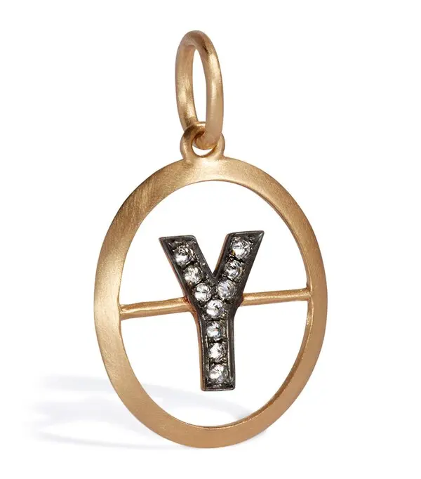 Annoushka Yellow And Diamond Initial Y Pendant - Gold
