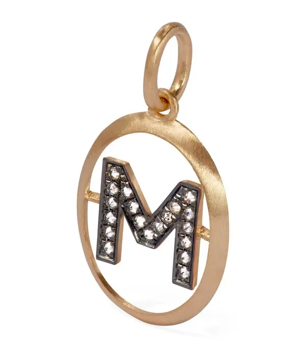 Annoushka Yellow And Diamond Initial M Pendant - Gold