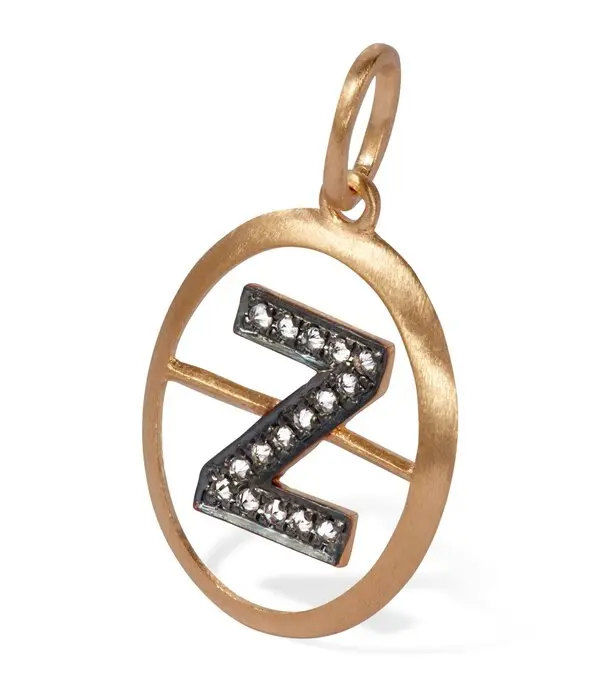 Annoushka Yellow And Diamond Initial Z Pendant - Gold