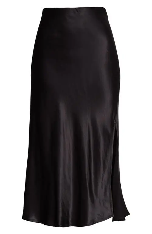Rails Maya Satin Side Slit Skirt