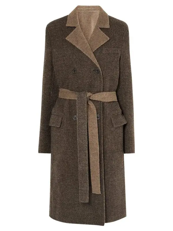 PETER DO Belted Double-breasted Llama-blend Coat