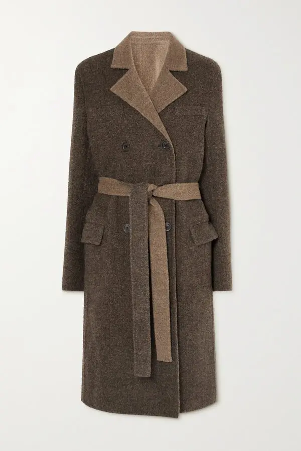 PETER DO Belted Double-breasted Llama-blend Coat