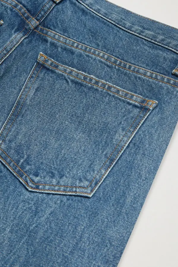Khaite Kerrie Frayed Mid-rise Straight-leg Jeans