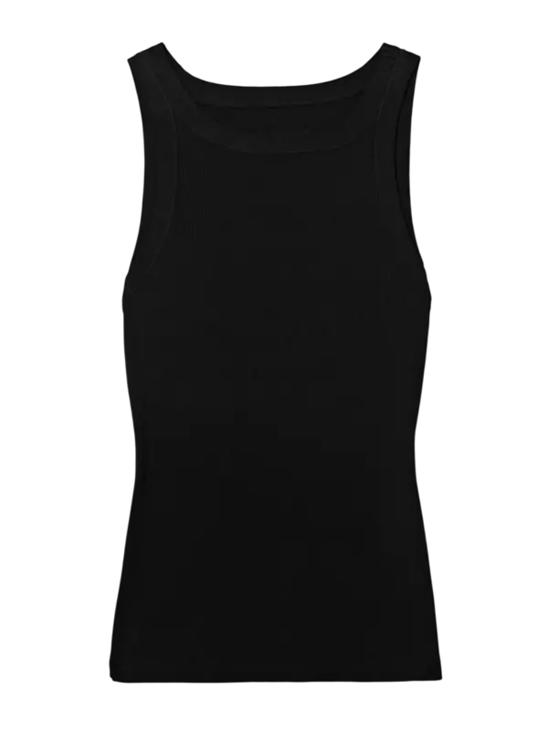 NILI LOTAN Jennifer Ribbed Tank - Black