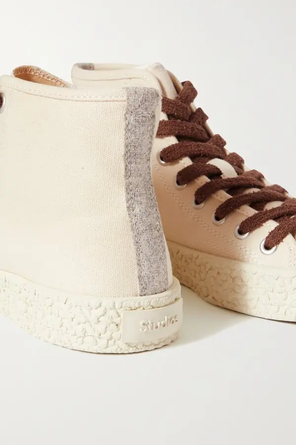 Acne Studios Ballow Printed Cotton-canvas High-top Sneakers
