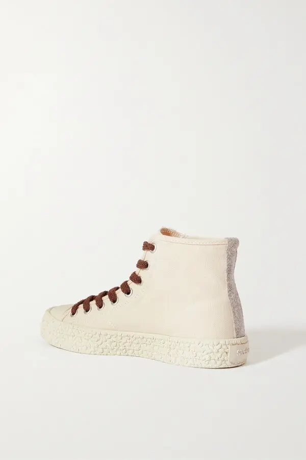 Acne Studios Ballow Printed Cotton-canvas High-top Sneakers