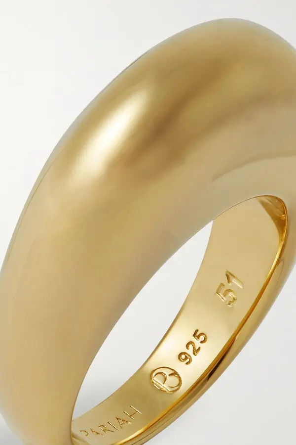 BY PARIAH Net Sustain The Curve Recycled Vermeil Ring