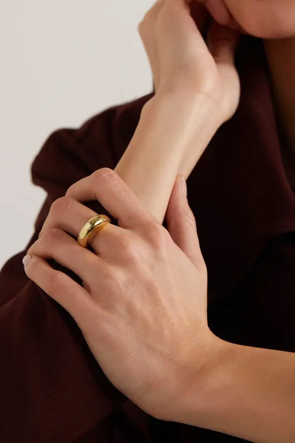 BY PARIAH Net Sustain The Curve Recycled Vermeil Ring