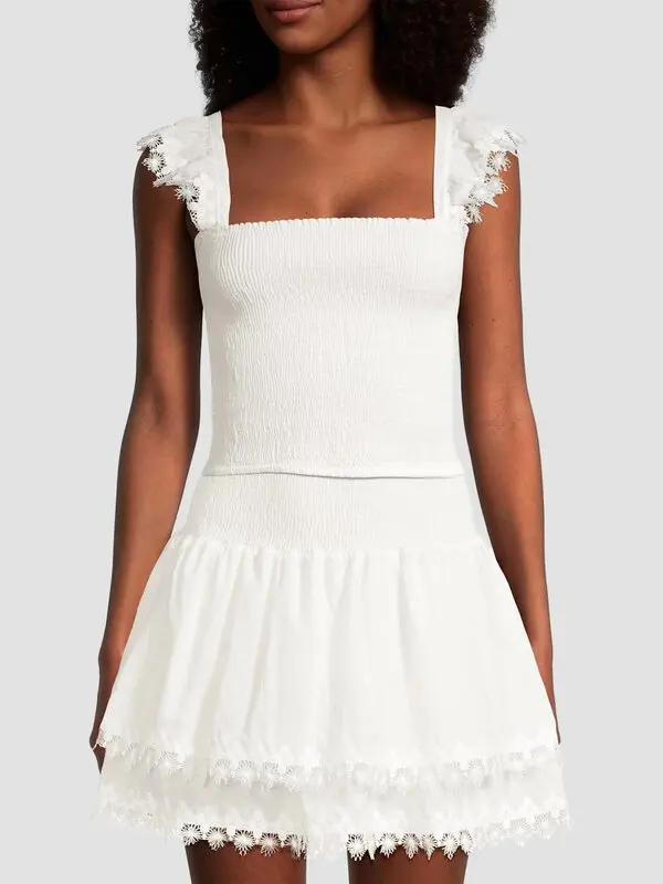 Peixoto Mariel Smocked Tank Top