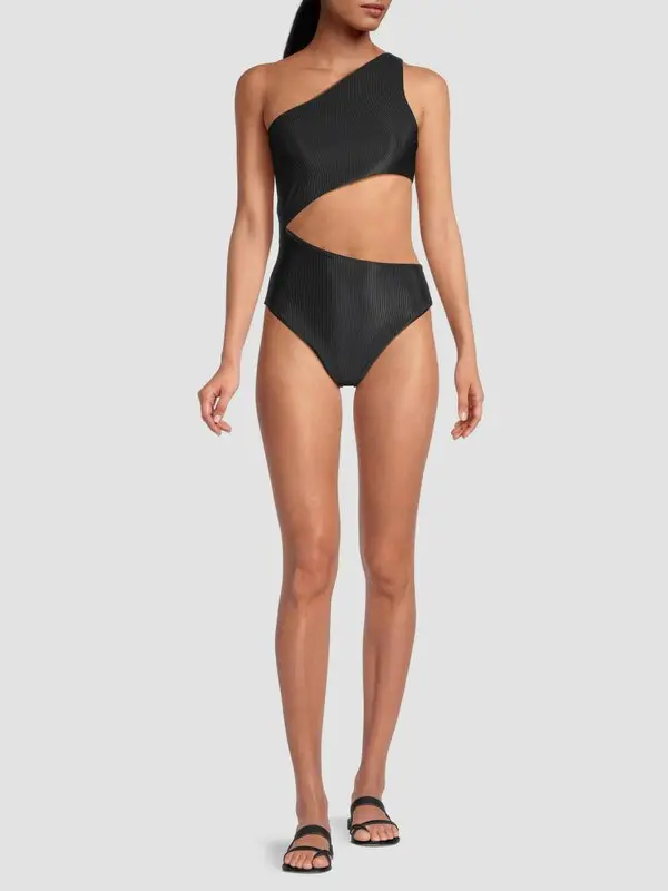 Beach Riot Celine Cutout Swimsuit - Black