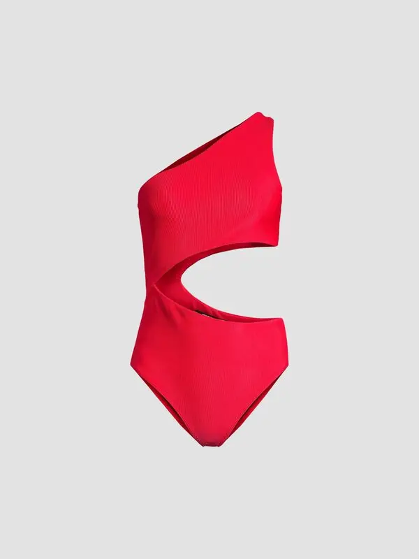 Beach Riot Celine Cutout Swimsuit - Red