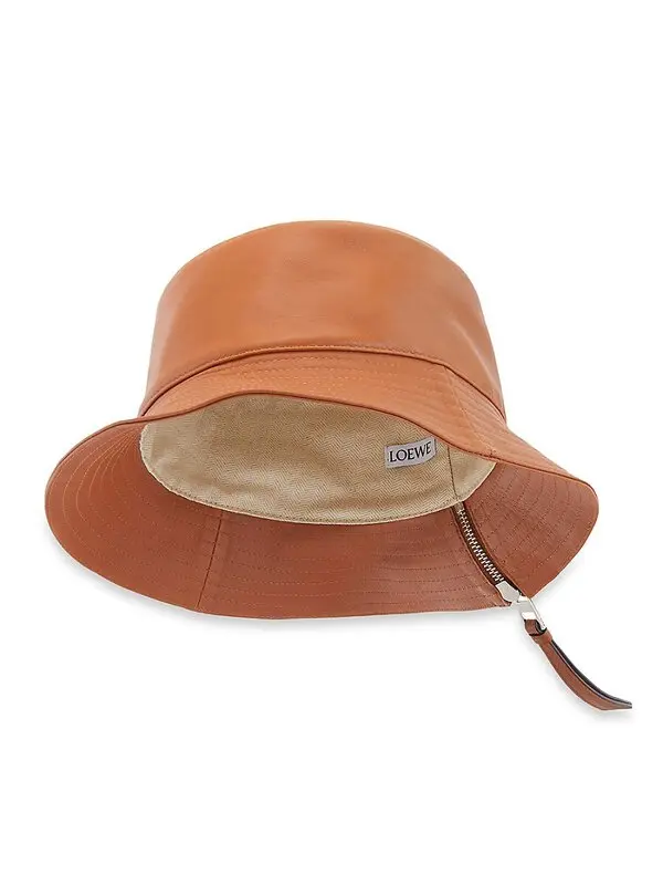 Loewe Leather Logo Bucket Hat