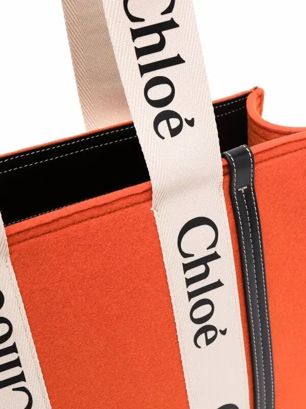Chloé Woody Logo-trimmed Tote Bag