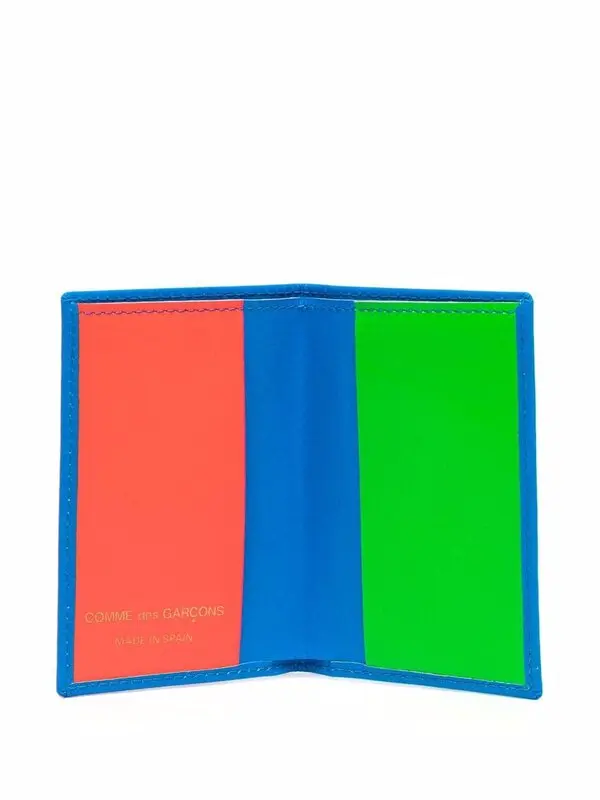 Comme Des Garçons Color-block Fodling Wallet - Blue