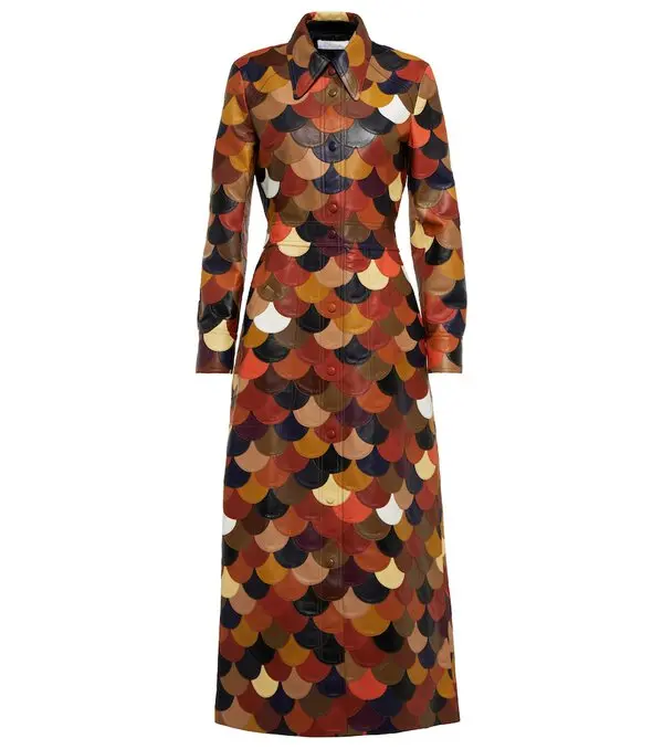 Chloé Patchwork Leather Coat