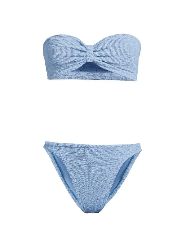 Hunza G Jean Bow Two-piece Bikini Set - Cornflower