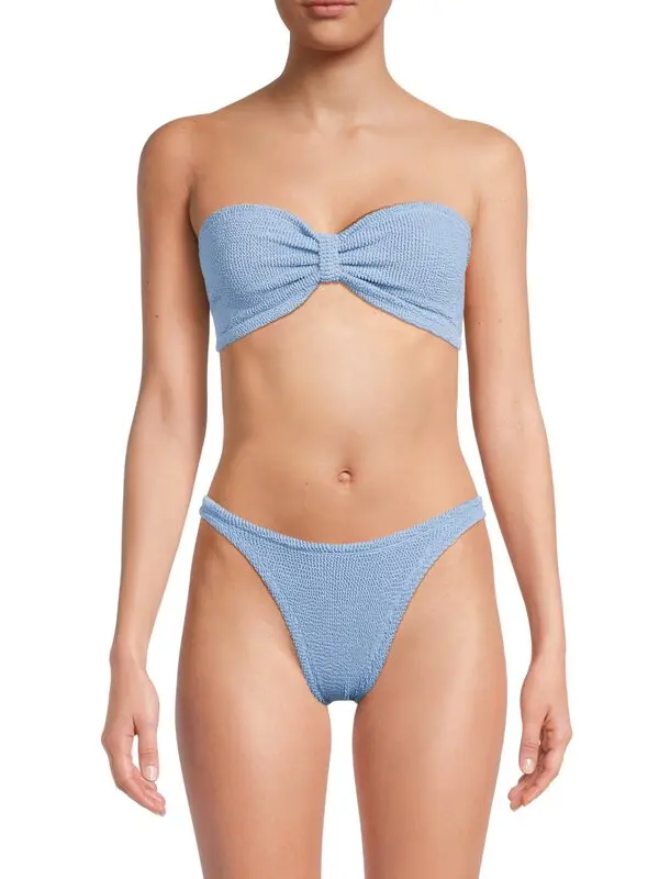 Hunza G Jean Bow Two-piece Bikini Set - Cornflower