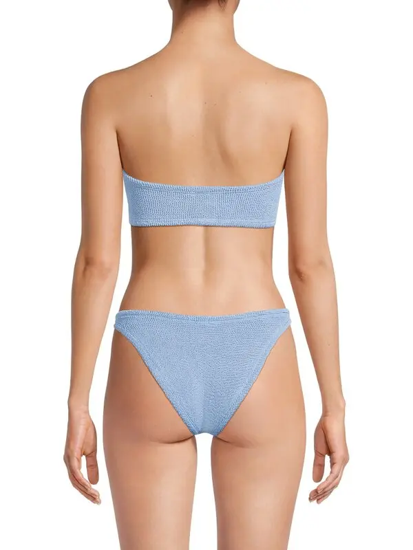 Hunza G Jean Bow Two-piece Bikini Set - Cornflower