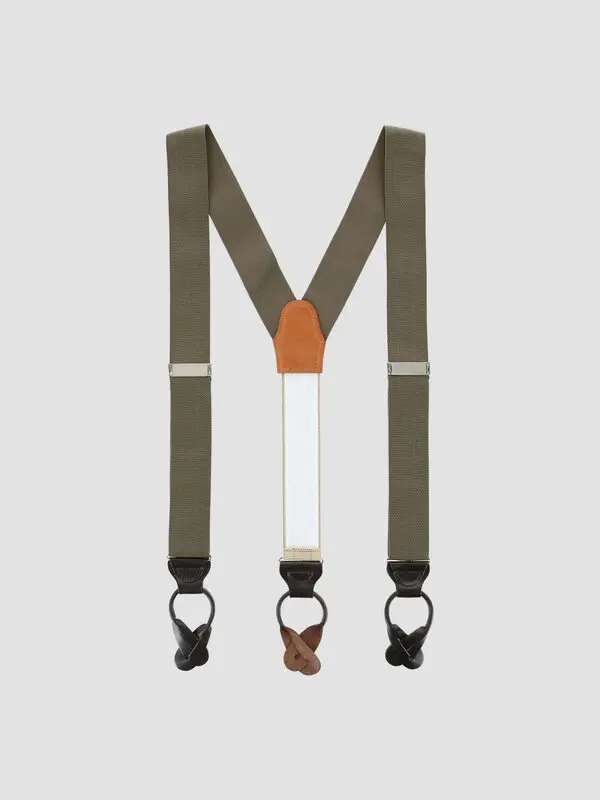 Trafalgar The Hudson Brace Suspenders - Buff Khaki