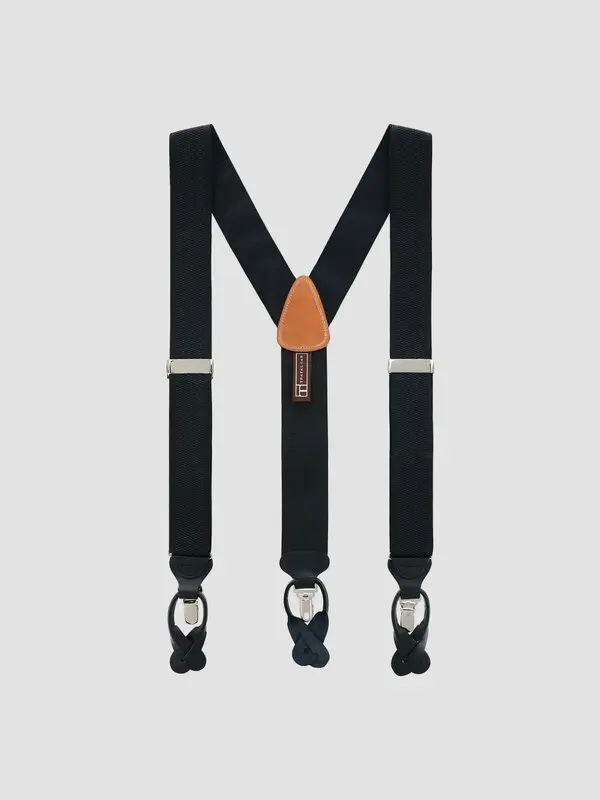 Trafalgar Classic Convertible Brace Suspenders - Black