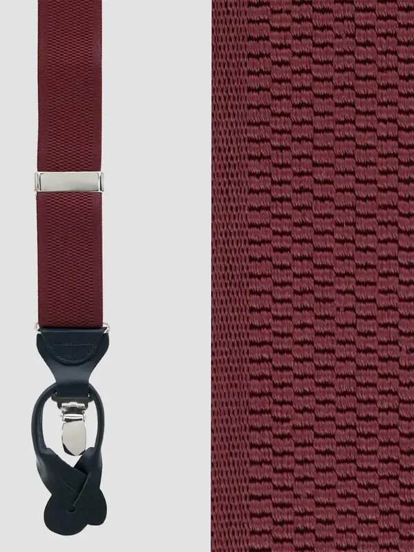 Trafalgar Classic Convertible Brace Suspenders - Burgundy