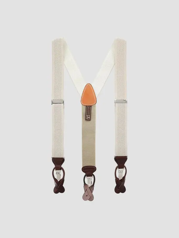 Trafalgar Classic Convertible Brace Suspenders - Khaki