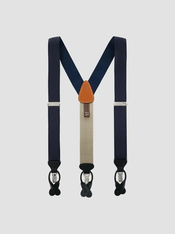 Trafalgar Classic Convertible Brace Suspenders - Navy