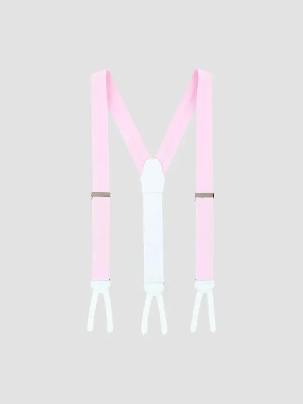 Trafalgar Louisville Chambray Formal Brace Suspenders - Pink