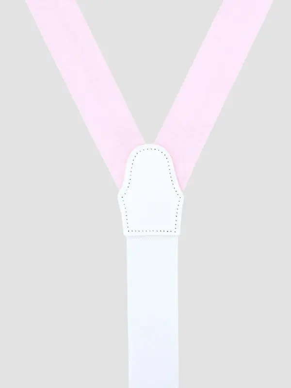 Trafalgar Louisville Chambray Formal Brace Suspenders - Pink
