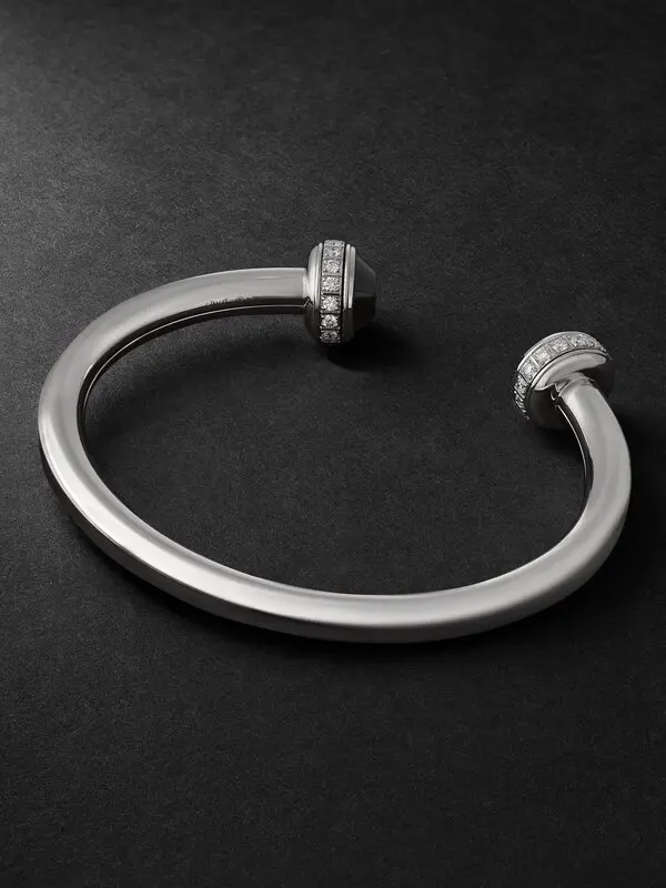 PIAGET Possession 18-karat White Gold, Diamond, And Ceramic Cuff