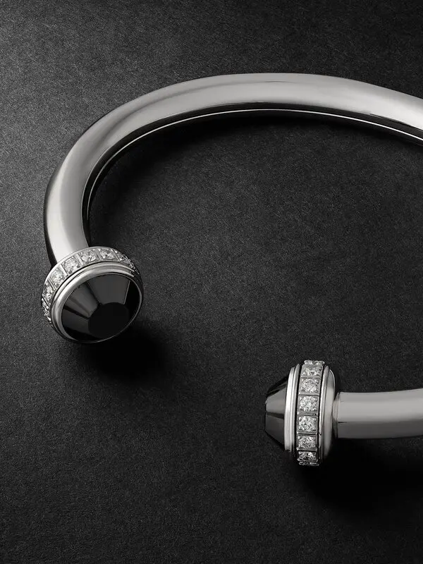 PIAGET Possession 18-karat White Gold, Diamond, And Ceramic Cuff