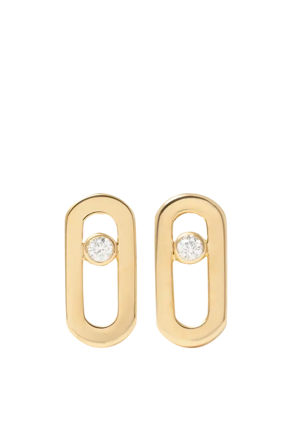 Messika Move Uno 18-karat Diamond Stud Earrings - Gold