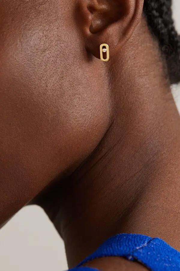 Messika Move Uno 18-karat Diamond Stud Earrings - Gold