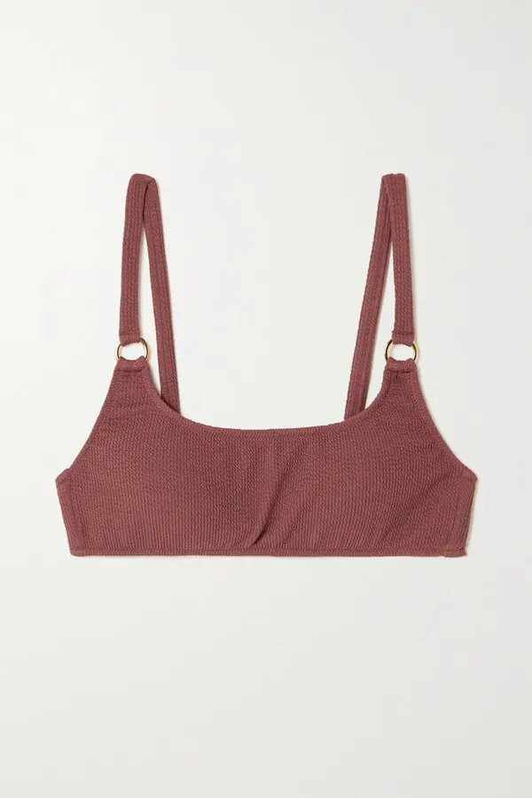 Melissa Odabash Bari Textured Bikini Top - Brown