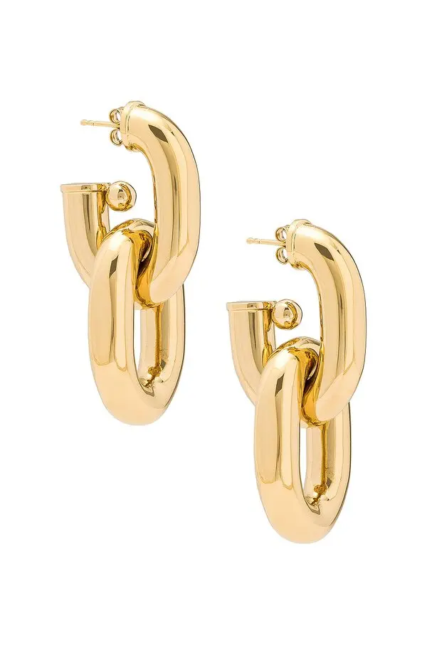 Rabanne Xl Link Hoop Earrings - Gold