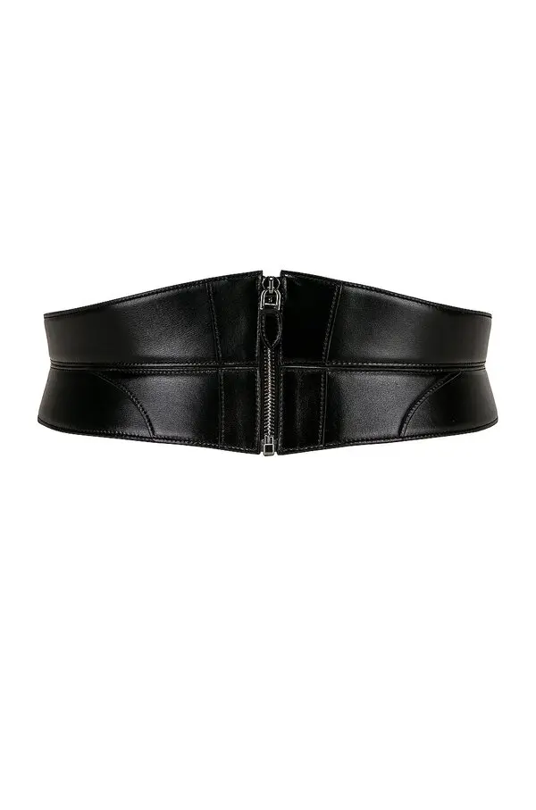 Alaïa Small Zip Bustier Belt - Noir