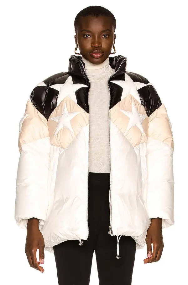 Miu Miu Star Down Jacket - Bianco