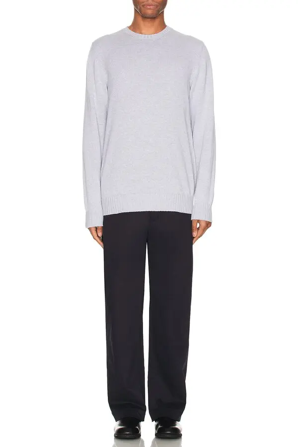 GHIAIA Cotton Crewneck - Light Grey