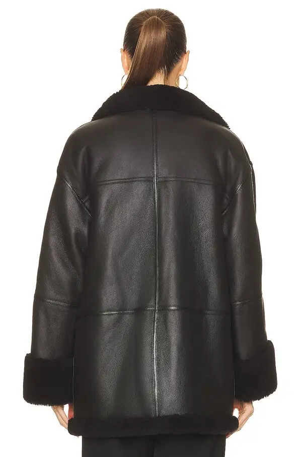 TOTEME Signature Shearling Jacket - Black
