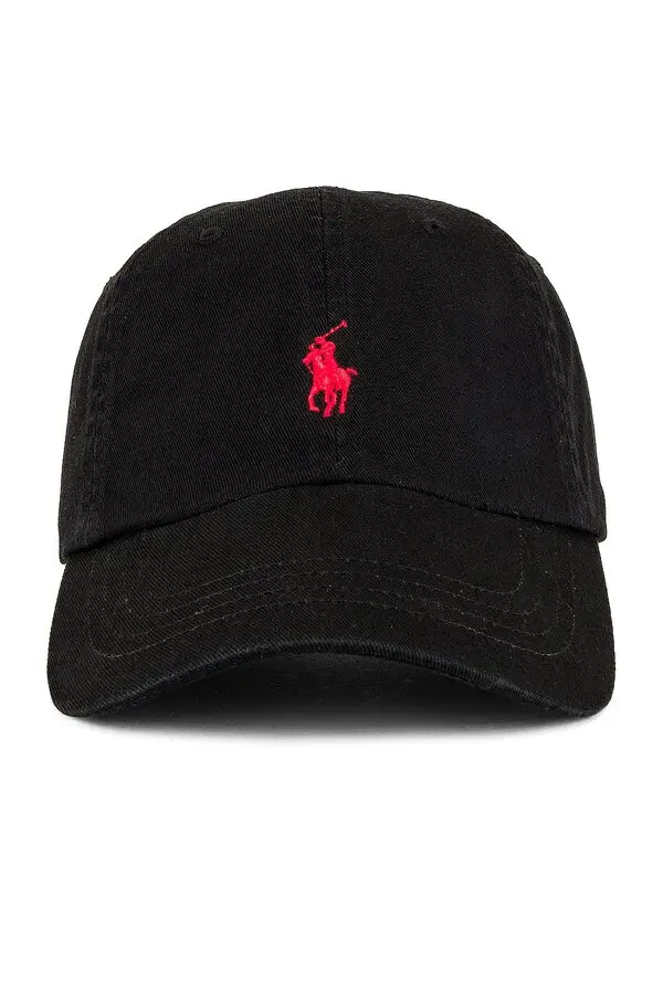 Polo Ralph Lauren Chino Cap - Rl Black & Rl 2000 Red