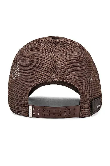 Amiri 3 Star Trucker Hat In Brown - Brown & Black | Editorialist display picture 1