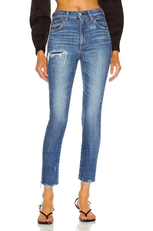 Moussy Vintage Hammond Skinny High-waisted Jeans - Blue