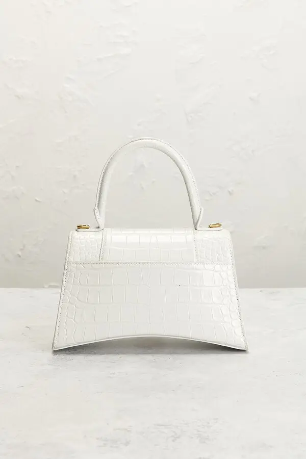 Balenciaga Small Hourglass Top Handle Bag - White