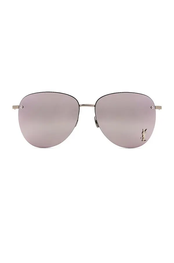 Saint Laurent Sl 328/k M Sunglasses - Shiny Silver