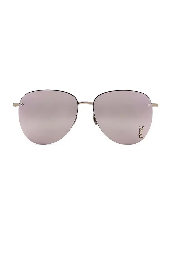 Saint Laurent Sl 328/k M Sunglasses - Shiny Silver